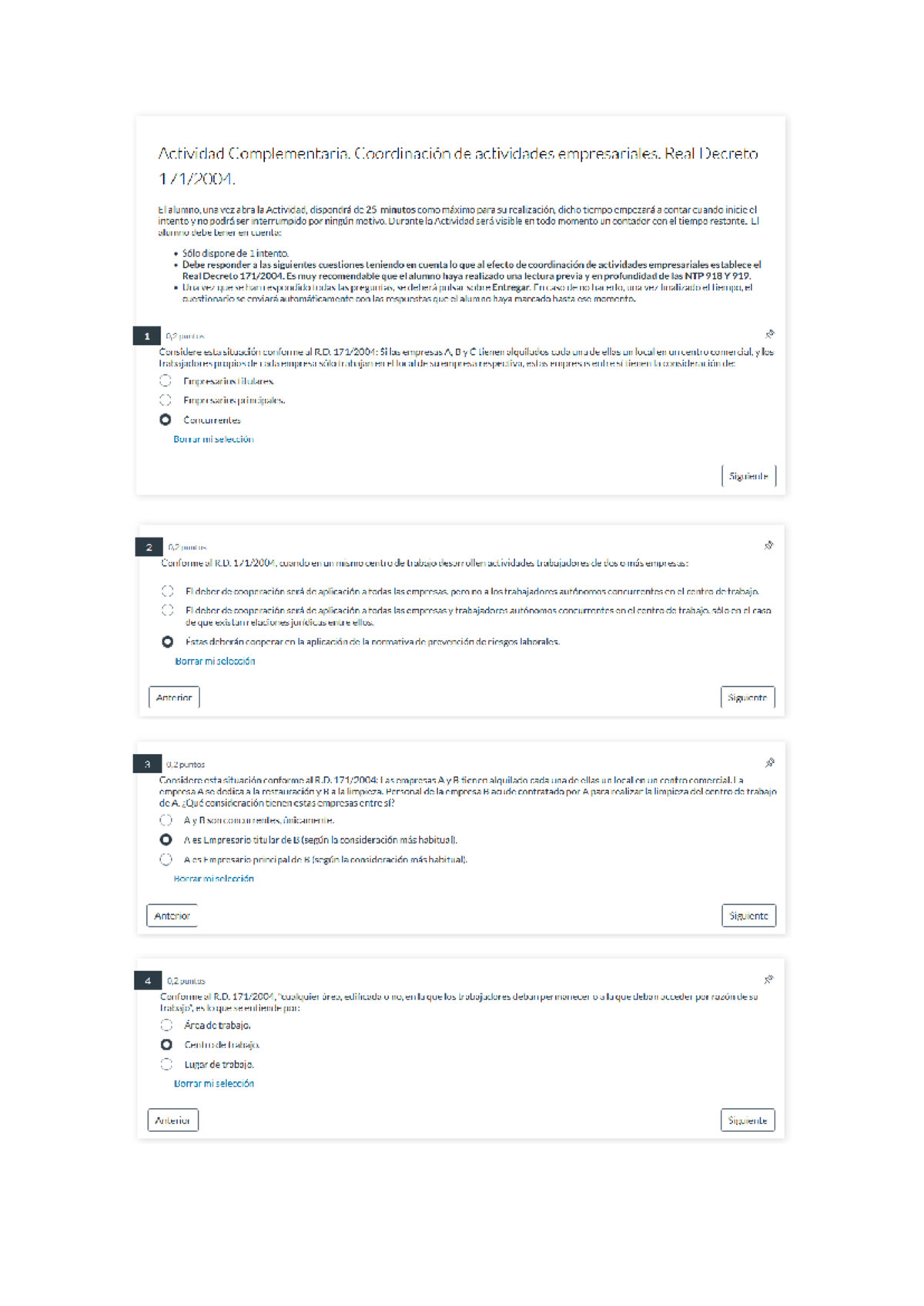 A5 AC (1) nota 1 - Actividad Complementaria. 5 preguntas en 25 minutos. - Actividad ...