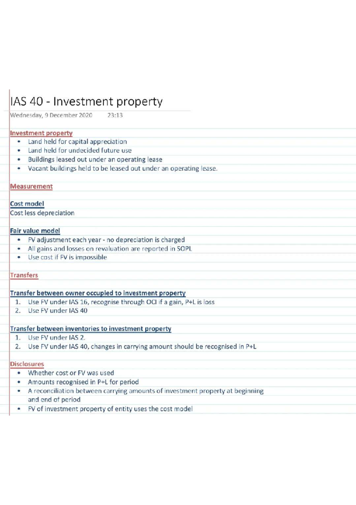 IAS 40 - Export Marketing - Studocu