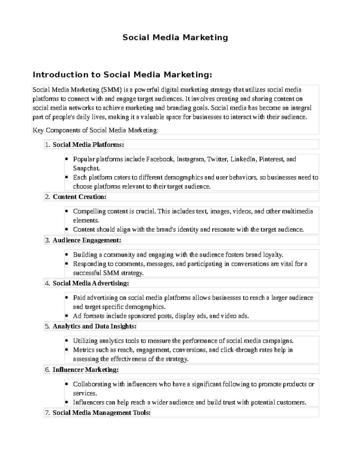 SMM Notes - It's important - Social Media Marketing Introduction to ...