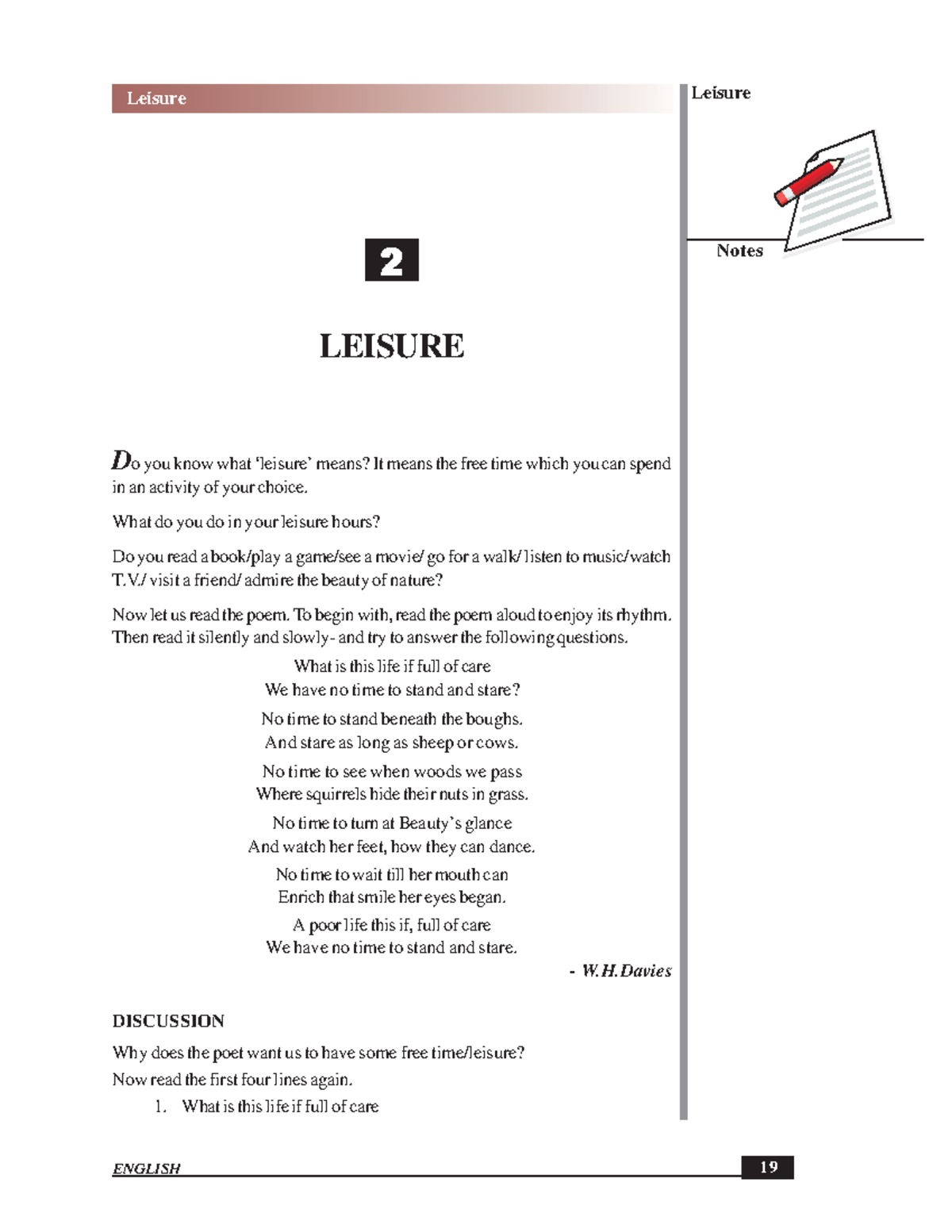302EL2 (1) - It's practice materials - Leisure Notes 22222 LEISURE D o ...