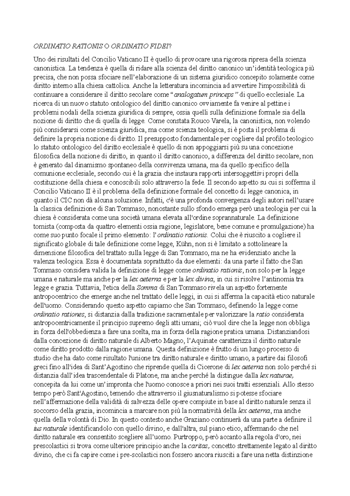 Ordinatio rationis o ordinatio fidei - ORDINATIO RATIONIS O ORDINATIO ...