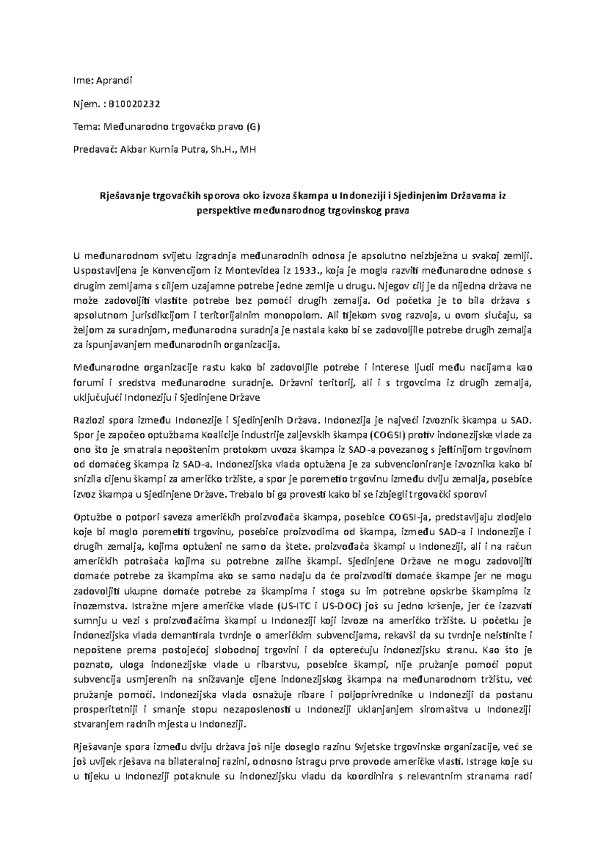 Apriandi HPI (1) - dsgwdgds - Ime: Aprandi Njem. : B Tema: Međunarodno ...