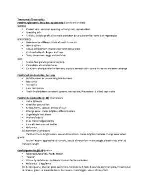 Concept Map Snakes - Snakes Left lung is reduced Tail break means spine ...