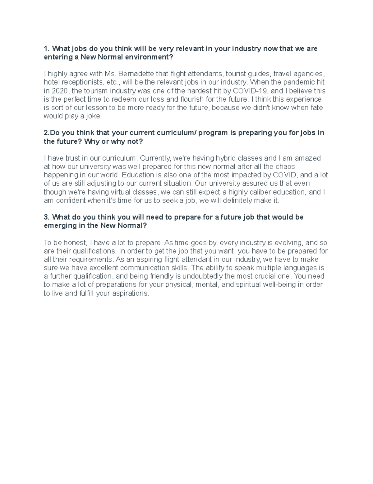 Doc10 - Assignments - 1. What jobs do you think will be very relevant ...