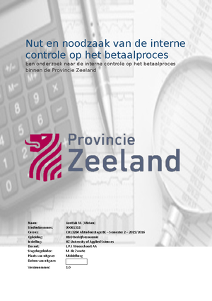 Voorbeeld Thesis AO-IC - ADMINISTRATIEVE ORGANISATIE Binnen Stichting ...