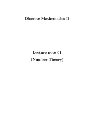 3. Graph Theory Note - PMAT 12532: Discrete Mathematics II Graph Theory ...