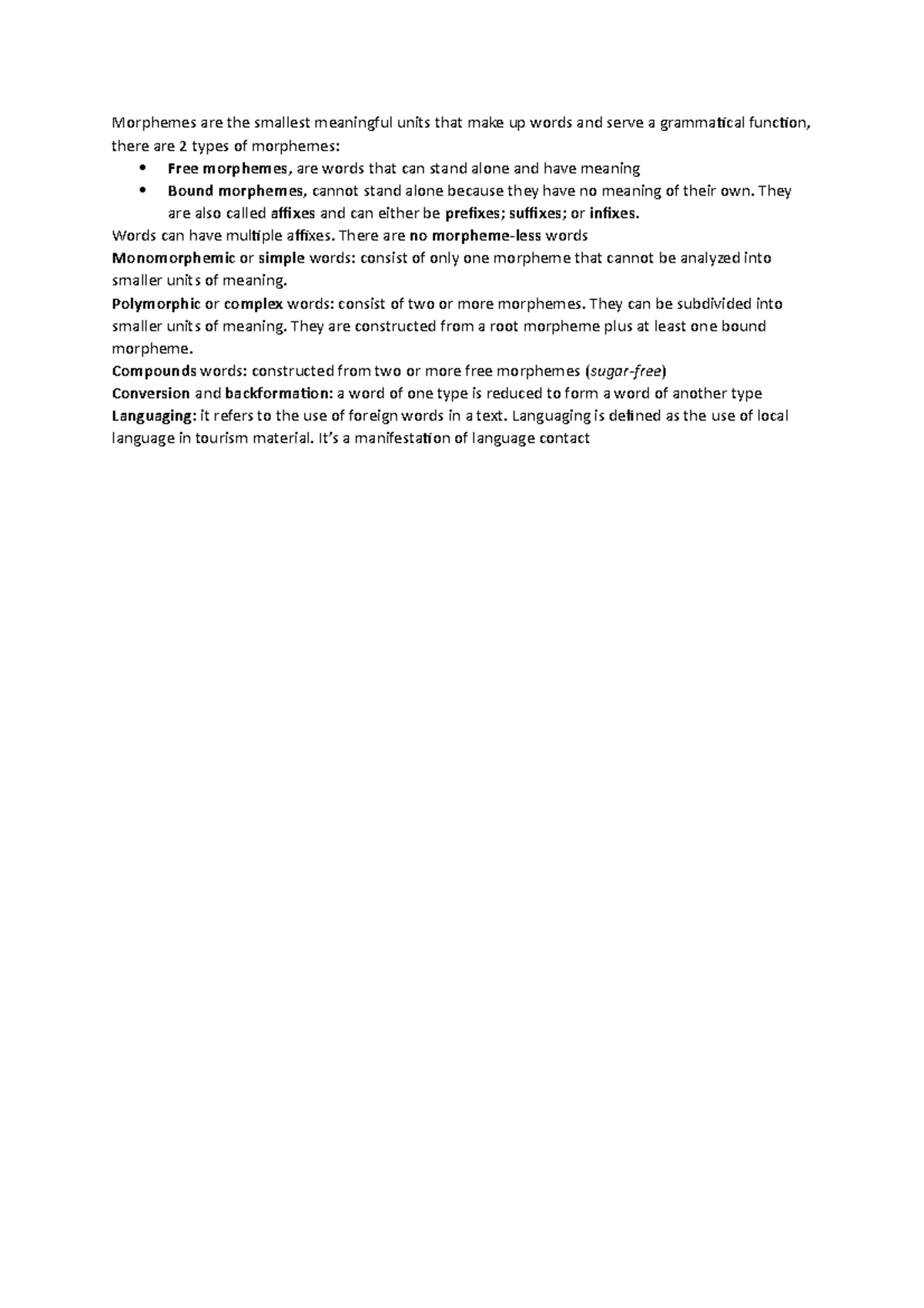 Word Formation Unit 3 - Morphemes are the smallest meaningful units ...