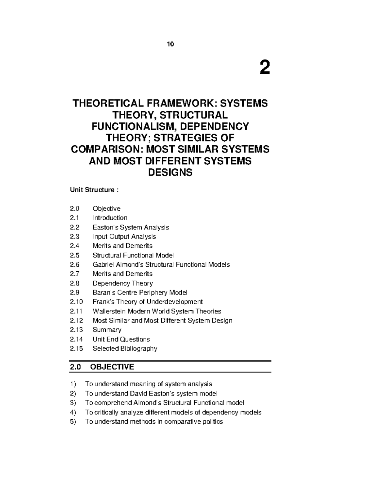 Systems approach and structural functionalism - 2 THEORETICAL FRAMEWORK ...