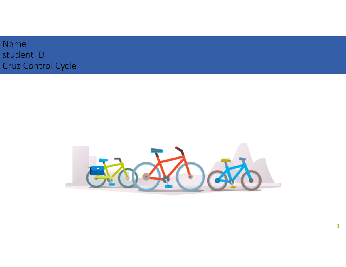 C216 Task 1 Presentation - Namestudent IDCruz Control Cycle Mission Statement At Cruz Control ...