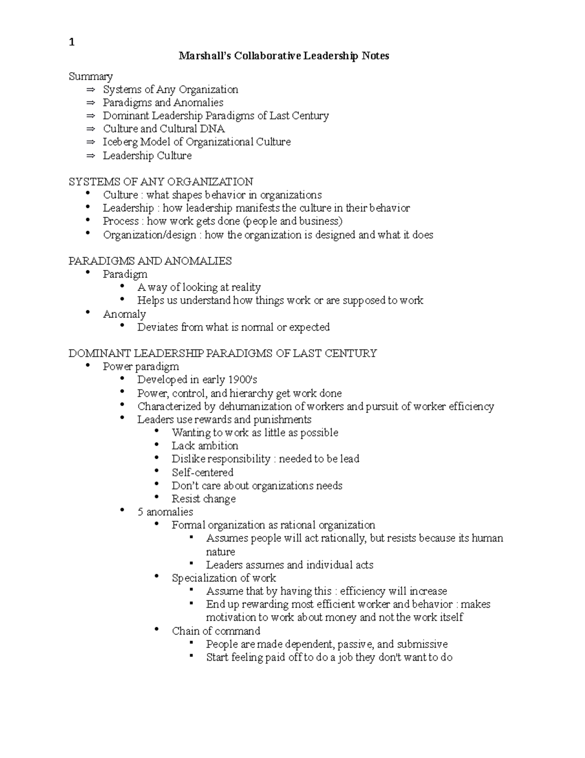 Marshalls Collaborative Leadership Notes - Marshall’s Collaborative ...