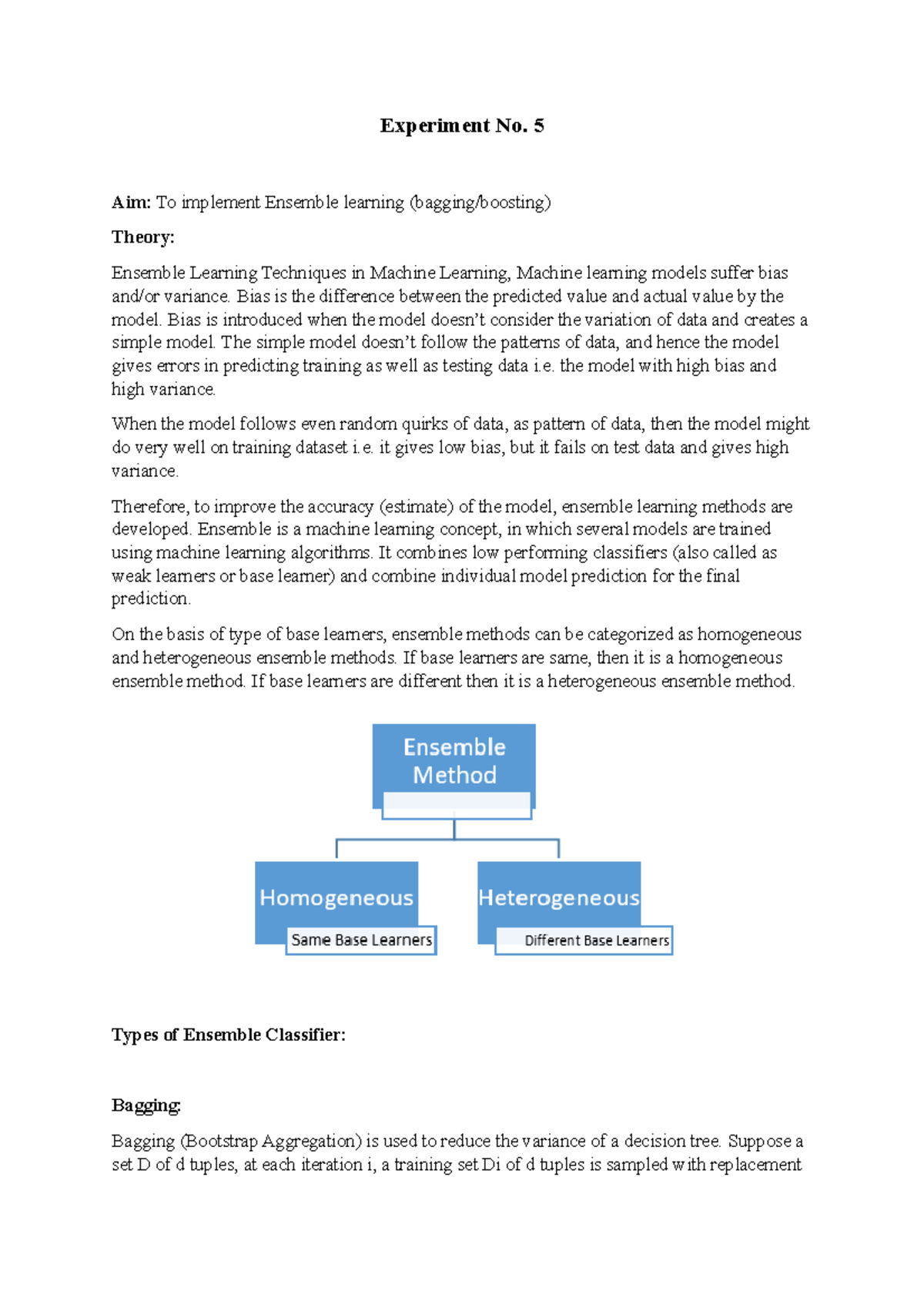 Exp 5 - Mumbai University - Machine Learning Lab Practical - Experiment 5 - Experiment No. 5 Aim ...