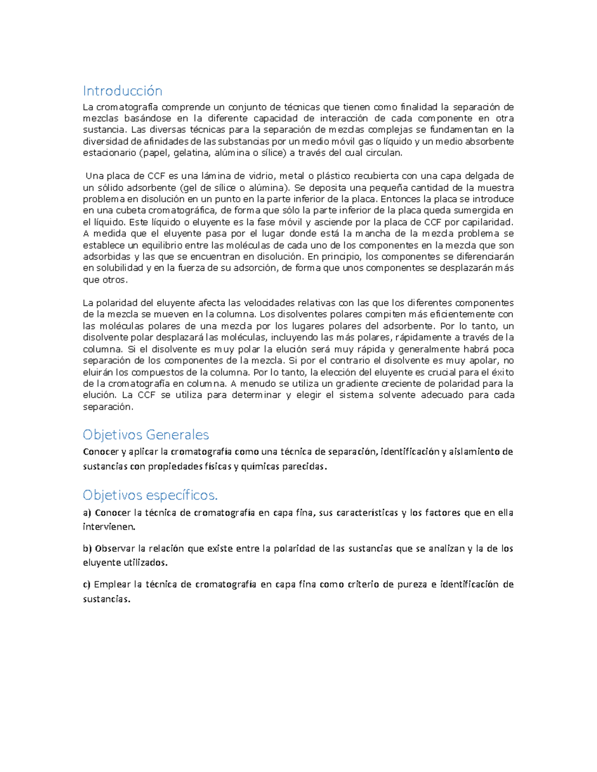 Practica 6 Cromatografia - Warning: TT: undefined function: 32 Warning: TT: undefined function ...