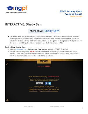 Spent worksheet - NGPF Activity Bank Budgeting Spanish version Teacher ...