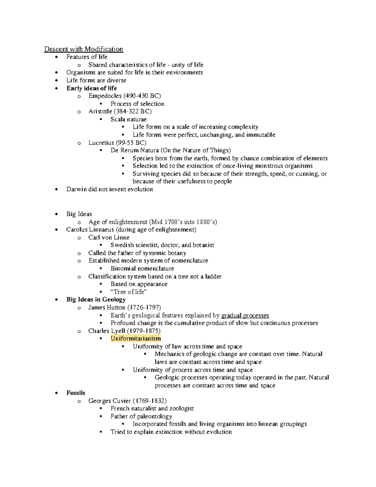Life 121-Descent with Modification Lecture Notes - Descent with ...
