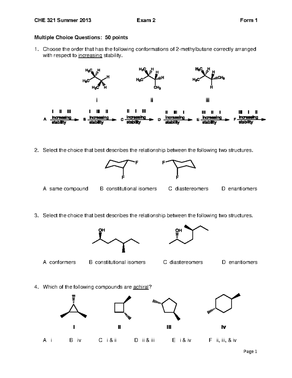 SS13 E2 - Practice exam - Multiple Choice Questions: 50 points Choose ...