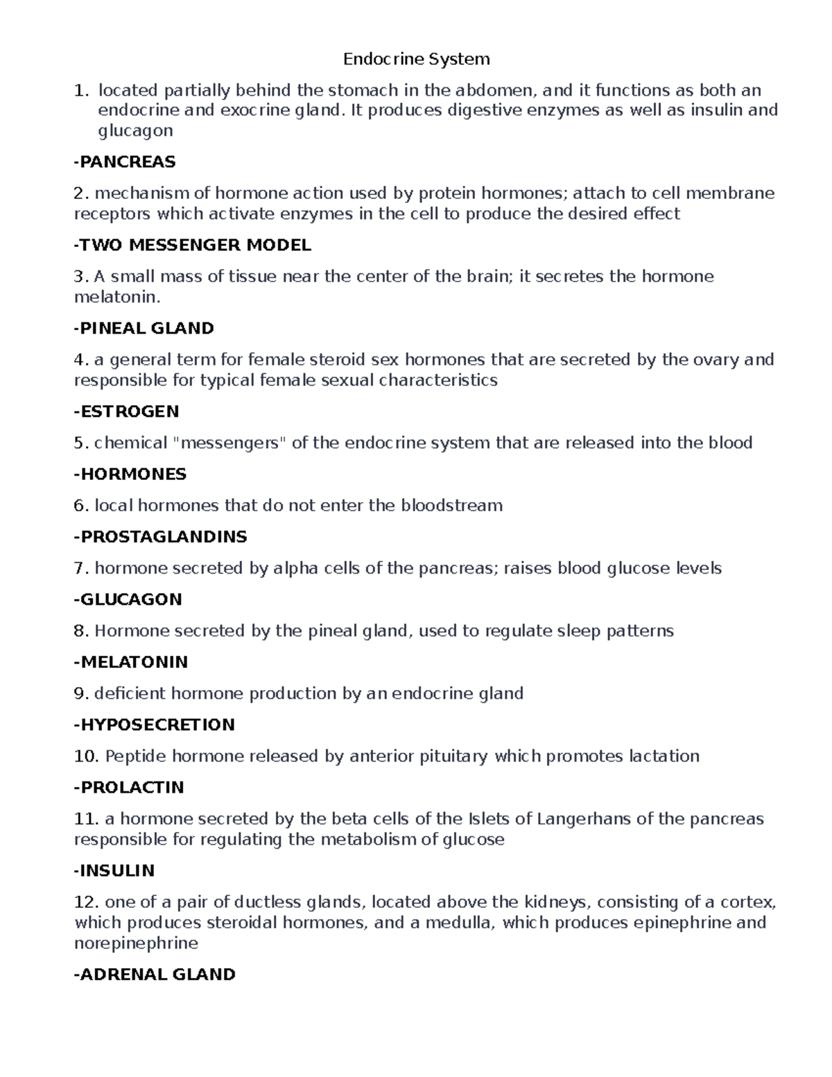 Endocrine Reviewer - Endocrine System located partially behind the ...