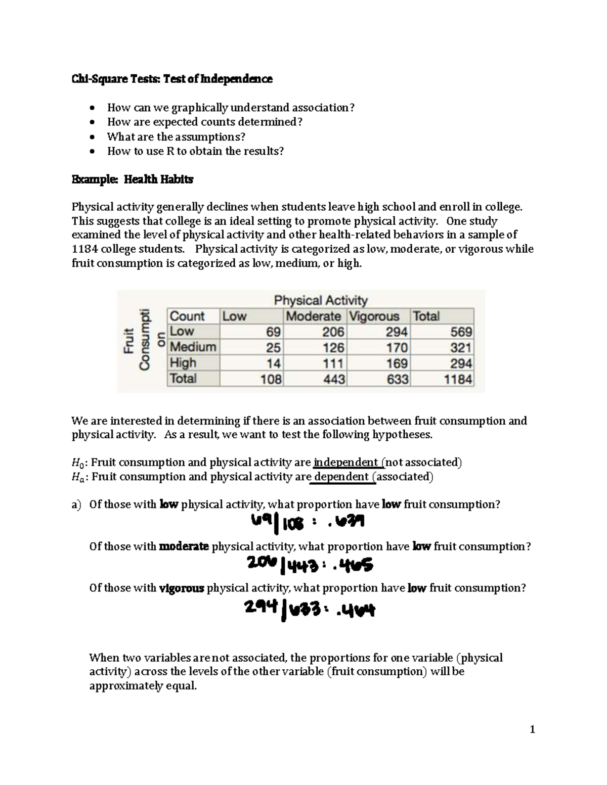 chi-square test of independence - Chi-Square Tests: Test of ...