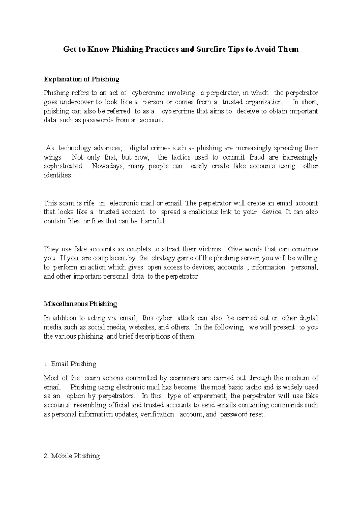 Get to Know Phishing Practices and Surefire Tips to Avoid Them - In ...