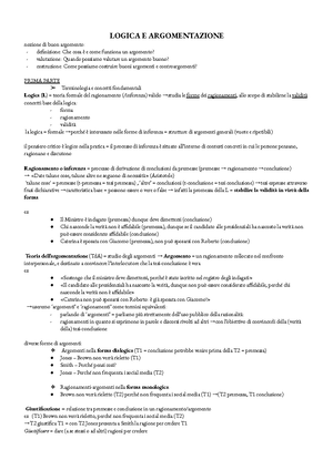 Schema logica e argomentazione-2 - Schema lezioni di logica e ...