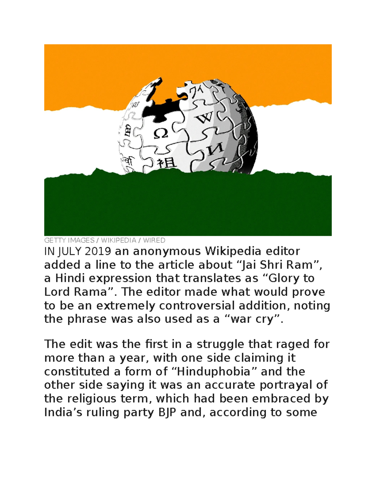 AI WEEK 3 - GETTY IMAGES / WIKIPEDIA / WIRED IN JULY 2019 an anonymous ...