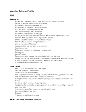 Feature Writing Fall 2022 Notes - Feature Writing Fall 2022 Notes 08/30 ...