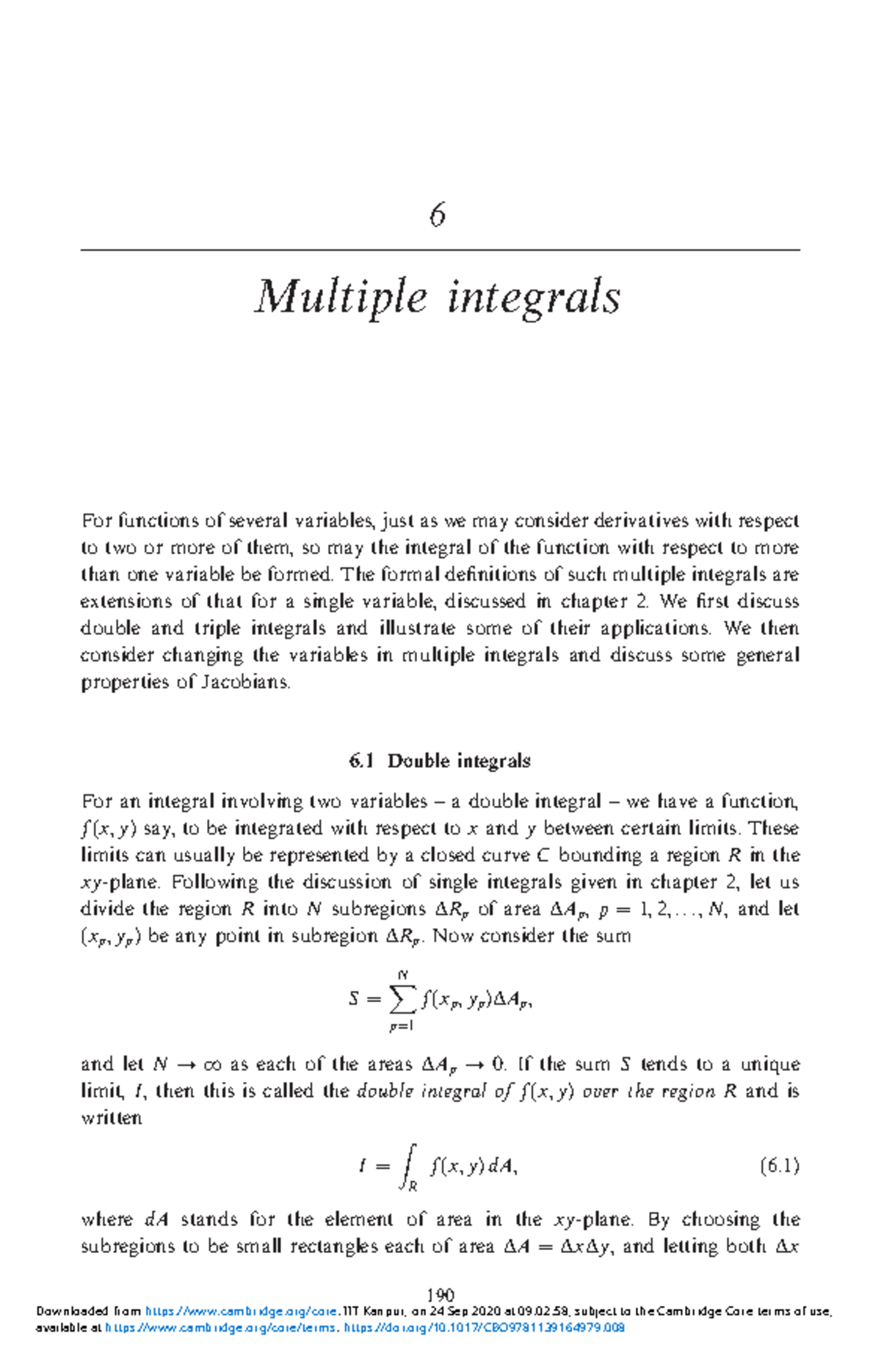 10 - Helpful - 6 Multiple integrals For functions of several variables ...