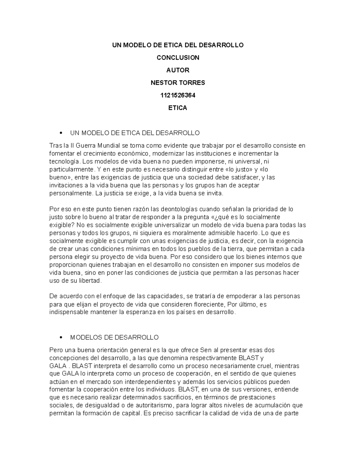 UN Modelo DE Etica DEL Desarrollo - UN MODELO DE ETICA DEL DESARROLLO ...