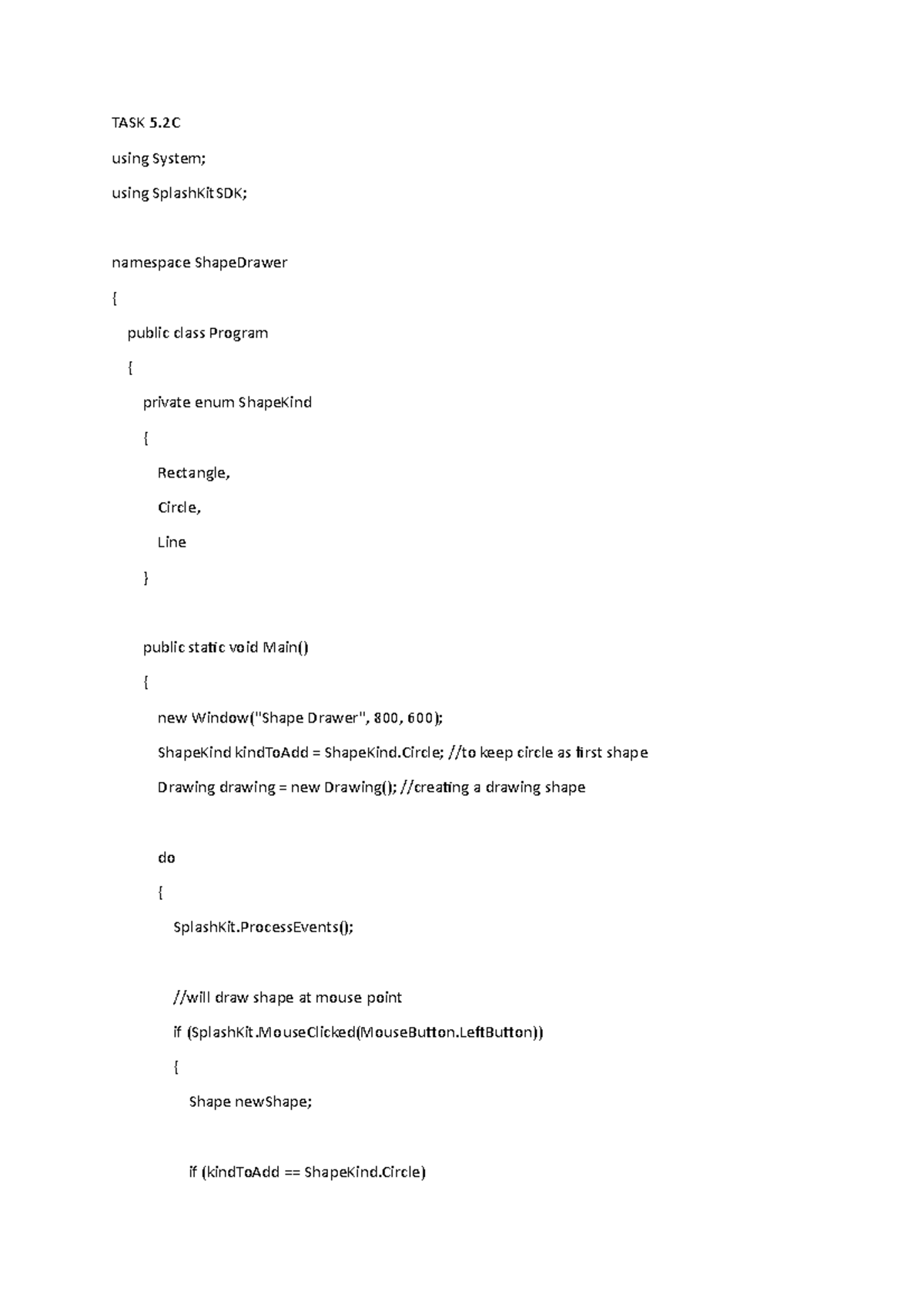 C# Task C5 - can use for practice - TASK 5 using System; using ...
