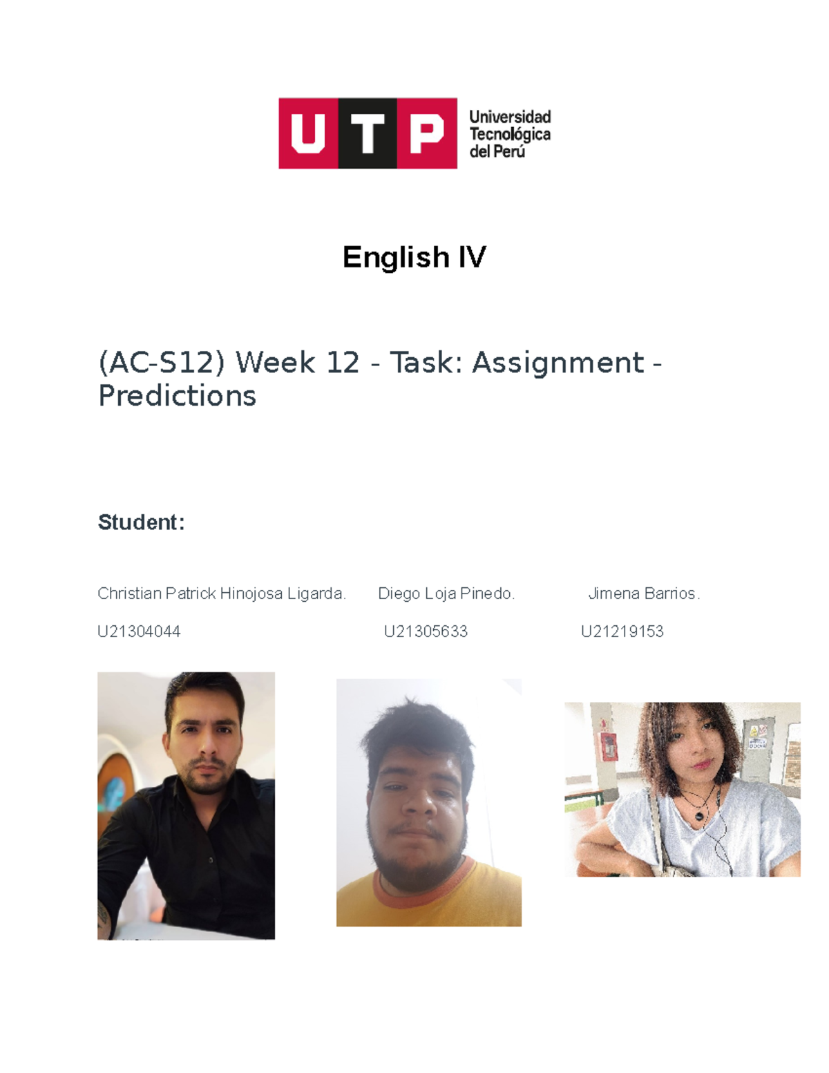 Week 12 - week 12 - English IV (AC-S12) Week 12 - Task: Assignment ...