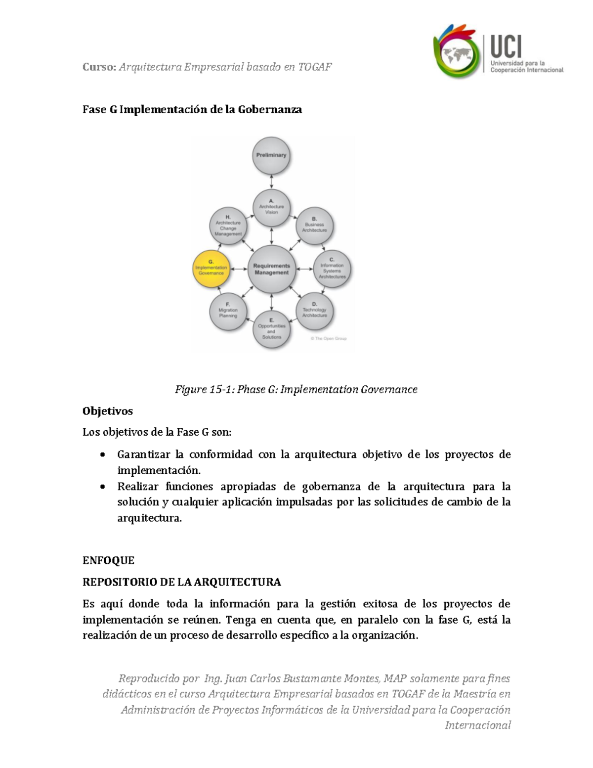 Ejemplo Fase-G Documentacion - Reproducido por Ing. Juan Carlos ...