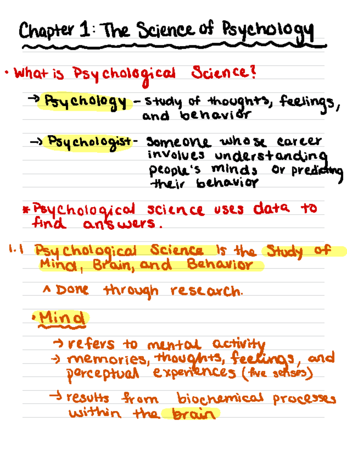 Book Notes - Chapter 1 - Psychological Science Seventh Edition ...
