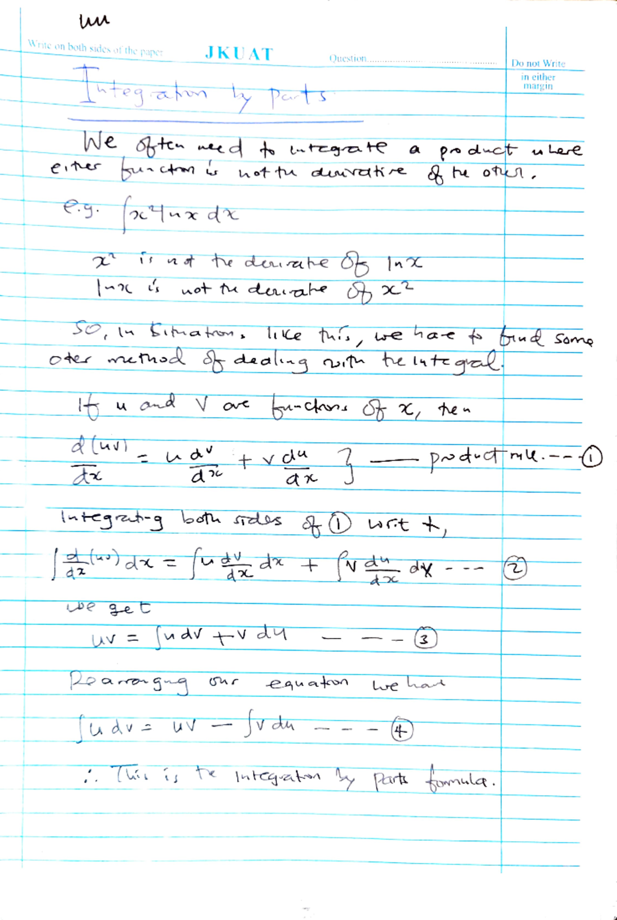 SMA2102 Calculus II lesson 4 - Write on both sides of the paper JKUAT ...