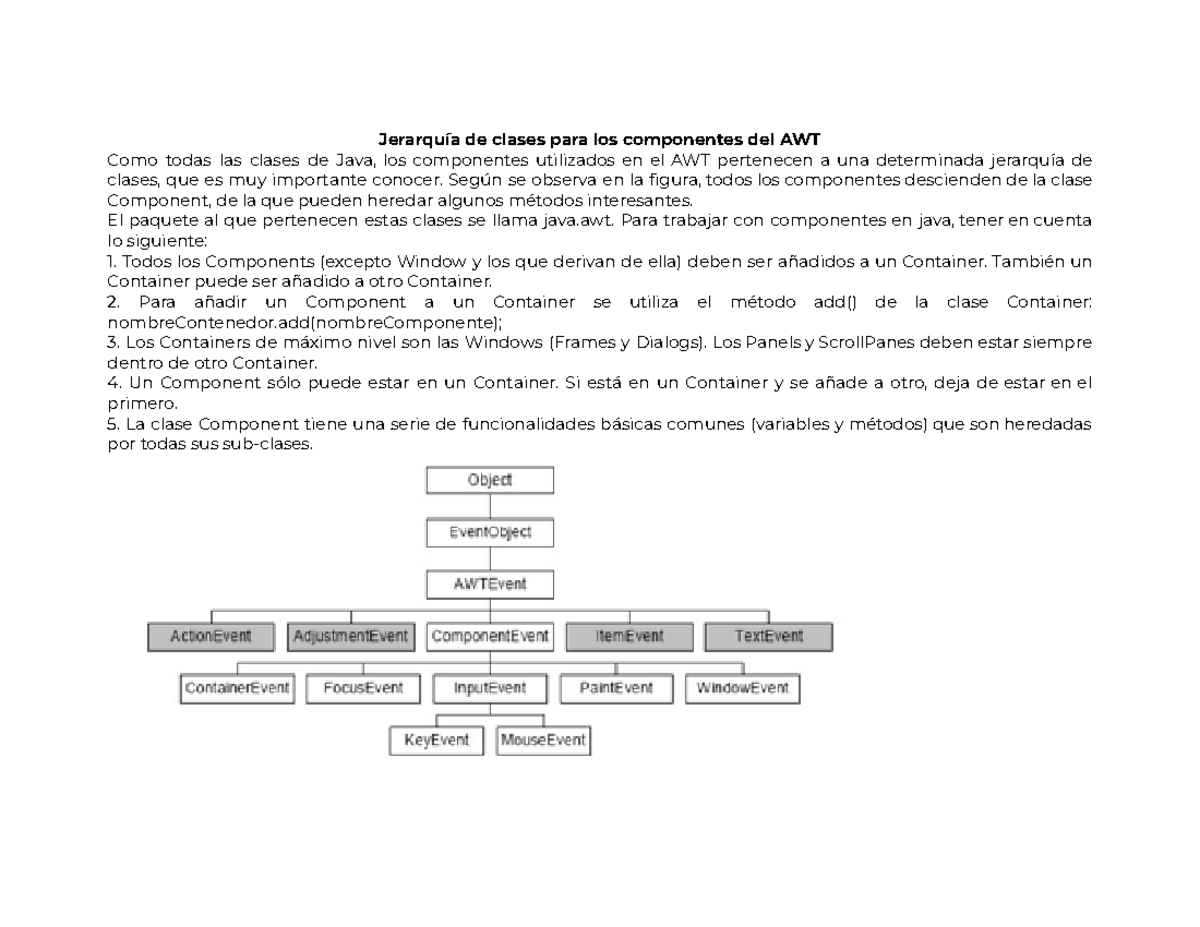 Jerarquia de awt - 97810. - Jerarquía de clases para los componentes ...