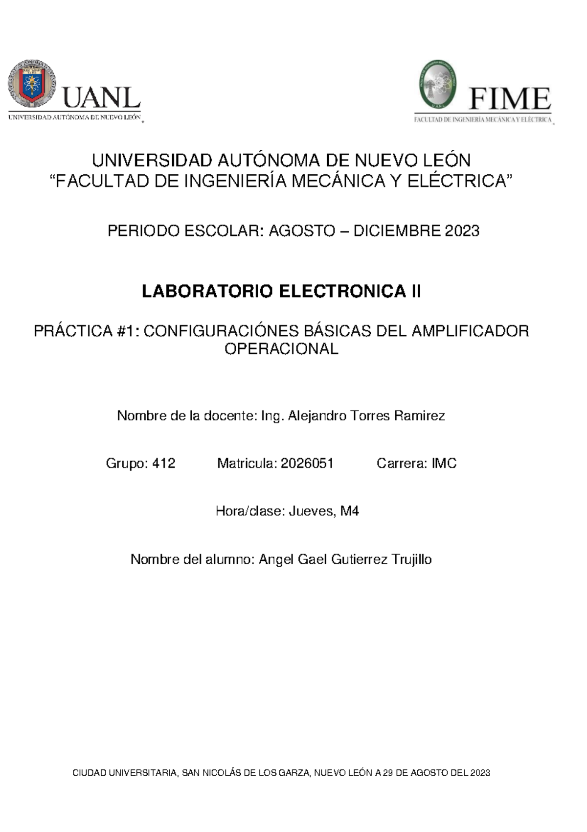 AGGT P1 202051 Labelec 2 - UNIVERSIDAD AUTÓNOMA DE NUEVO LEÓN “FACULTAD ...
