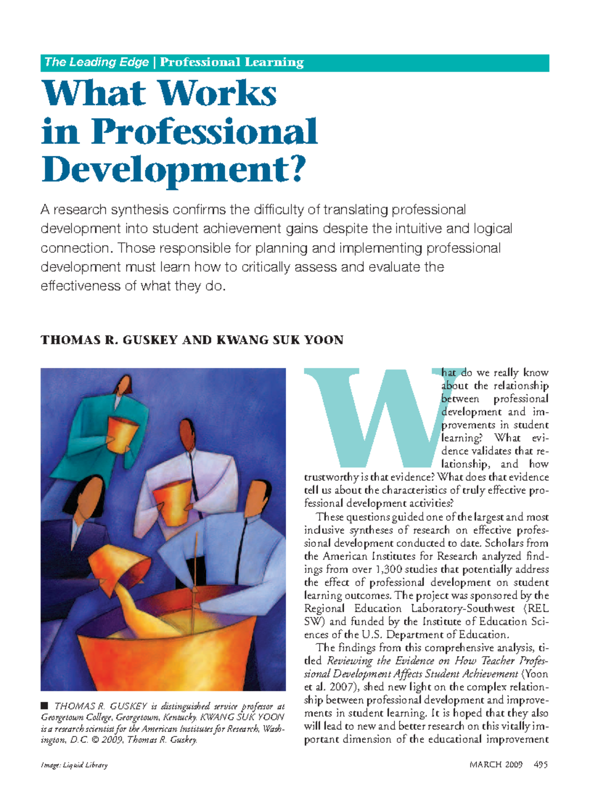 Professional Learning 5 What Works in Professional Development - W hat ...