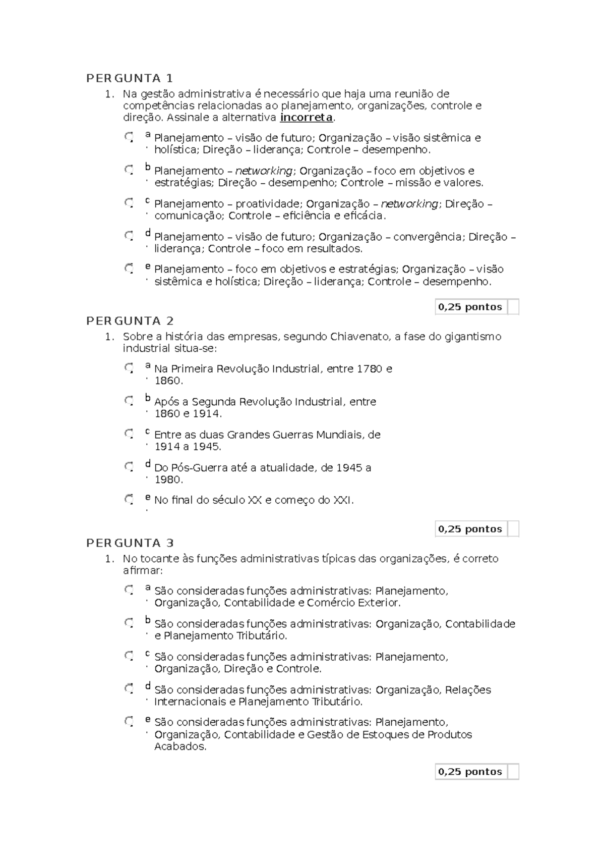 Pergunta 1 - asdasda sdasd asd asd asdasdasd asd - P E R G U N TA 1 Na ...