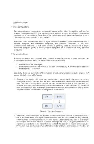 Data Communications - IM4 - LESSON CONTENT Open systems interconnection ...