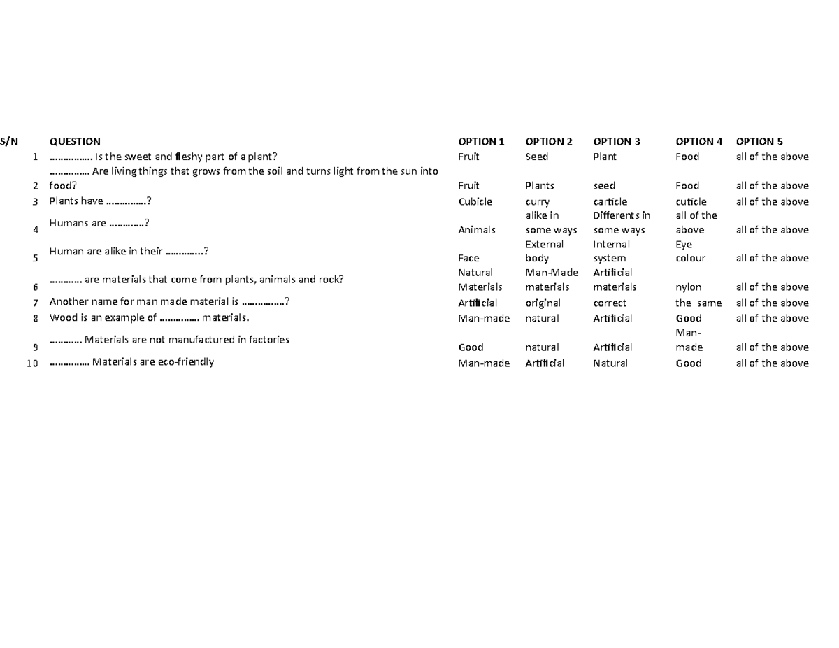 Grade 2 basic science - good for student to practice at home and in ...