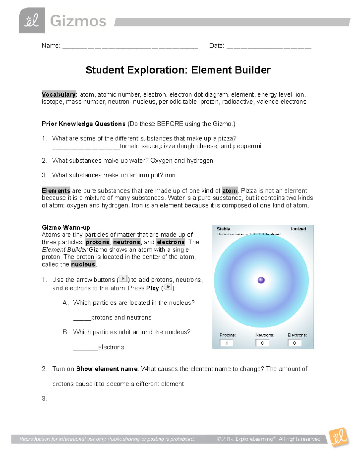 Element Builder SE - Chemistry - Name ...
