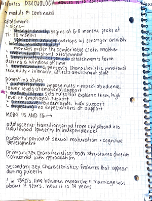 PSY100Module 7 - Covers module 7 and conciousness - PSY 100 - Studocu