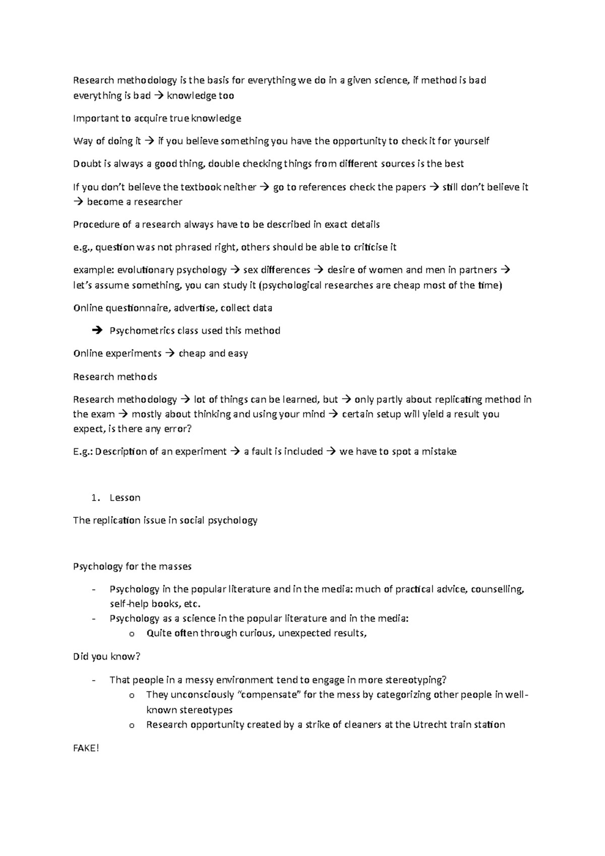 Lesson 1 - Research methodology is the basis for everything we do in a ...