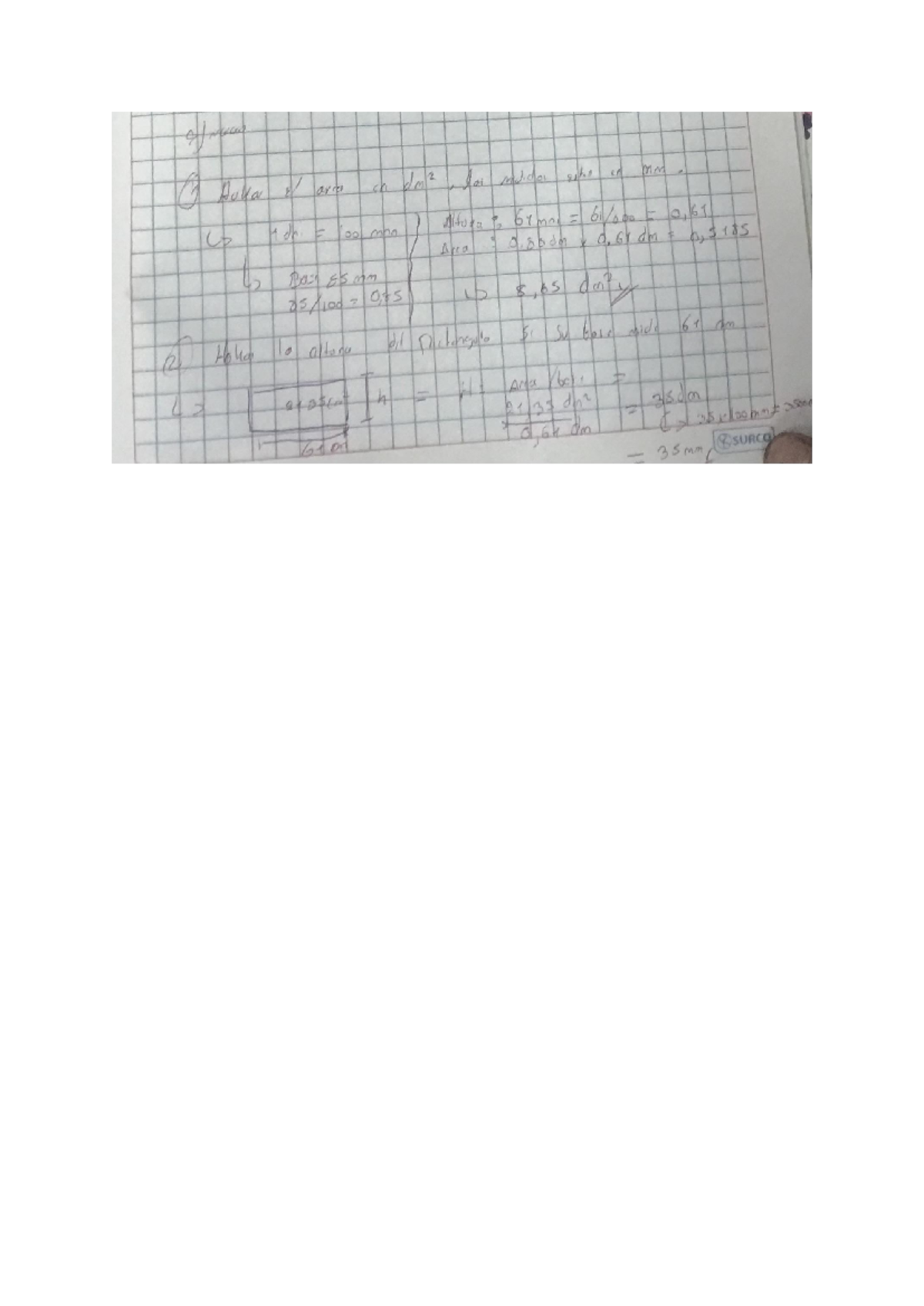 Ejercicio N13 : medidas de superficie - O Auka r are ch dm 2 , for ...