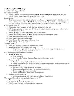 Summaries of the 4 Main Grand Strategies - Grand Strategies 1. What ...