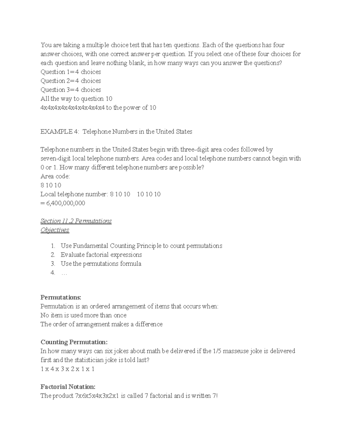 Quantitative Reasoning Chapter 1 - You are taking a multiple choice ...