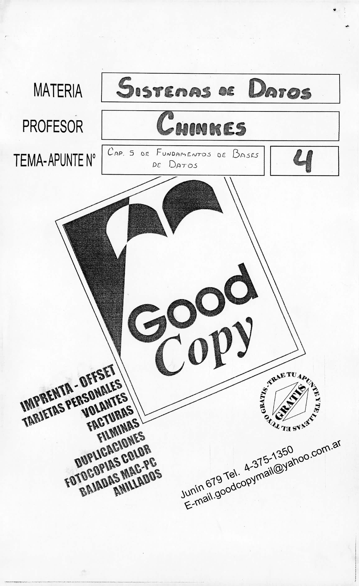 Capitulo 5 Navathe - Sistemas de Datos - Studocu