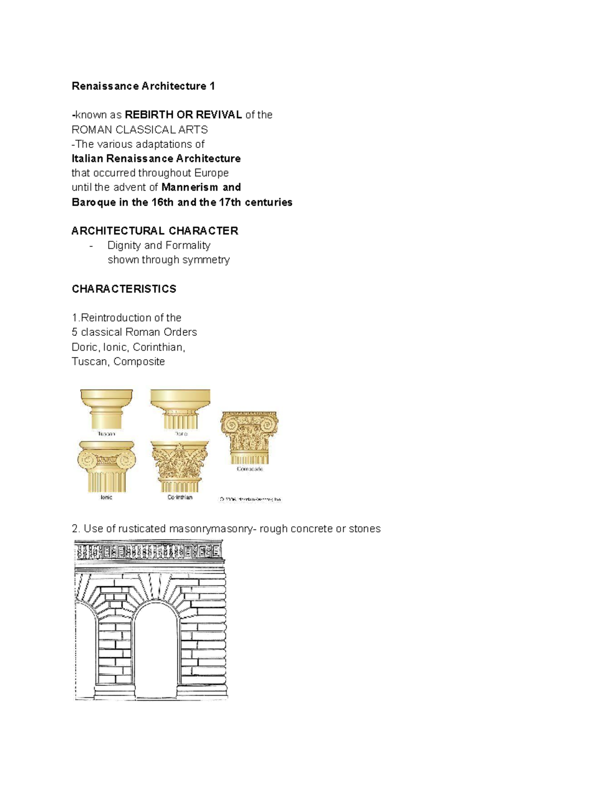 Hoa 1 - Renaissance Architecture - Renaissance Architecture 1 known as ...