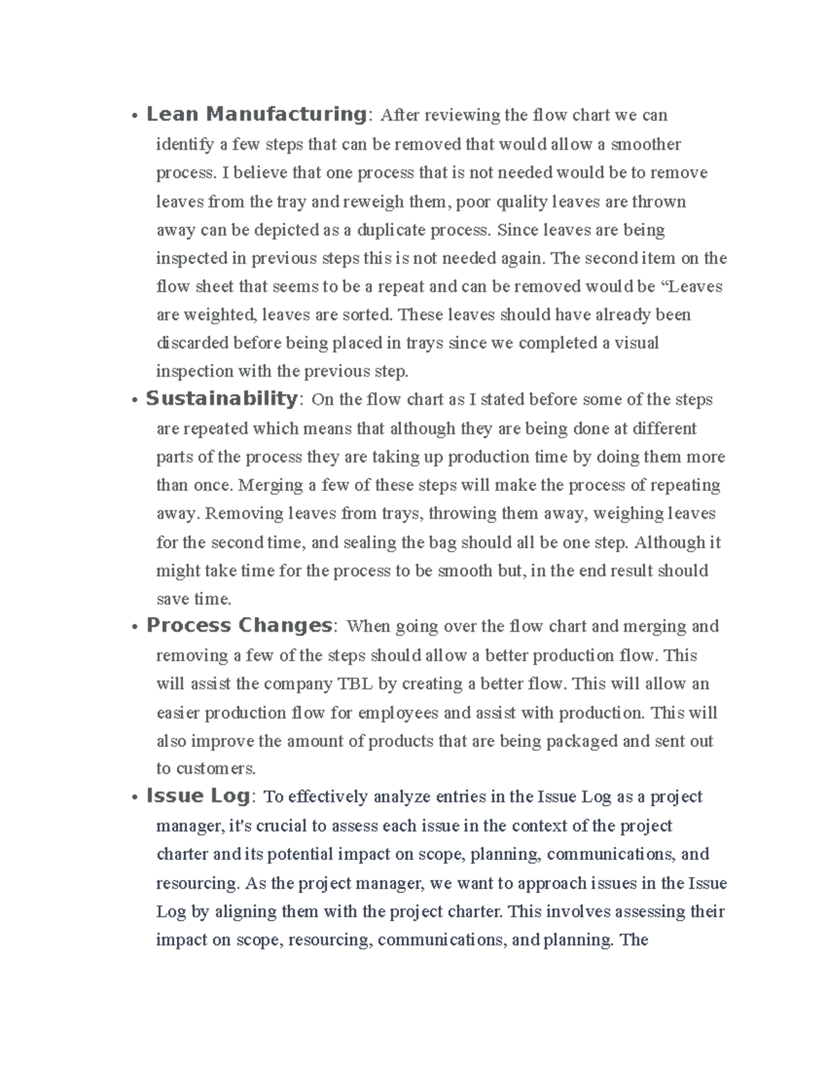 QSO 321 Mod 4 - Assignment 4 - Lean Manufacturing: After reviewing the ...