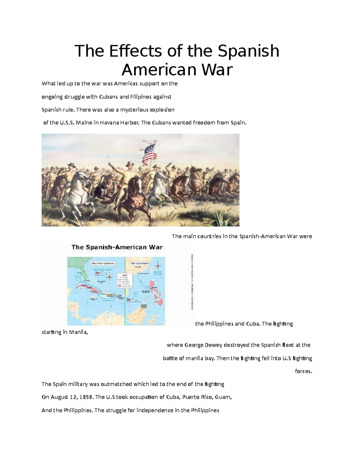 The Effects of the Spanish American War - The Effects of the Spanish ...