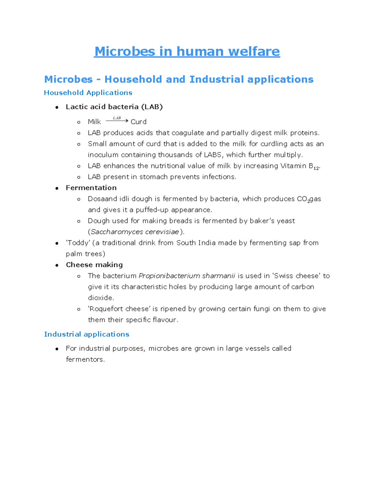 Microbes in human welfare - Microbes in human welfare Microbes ...