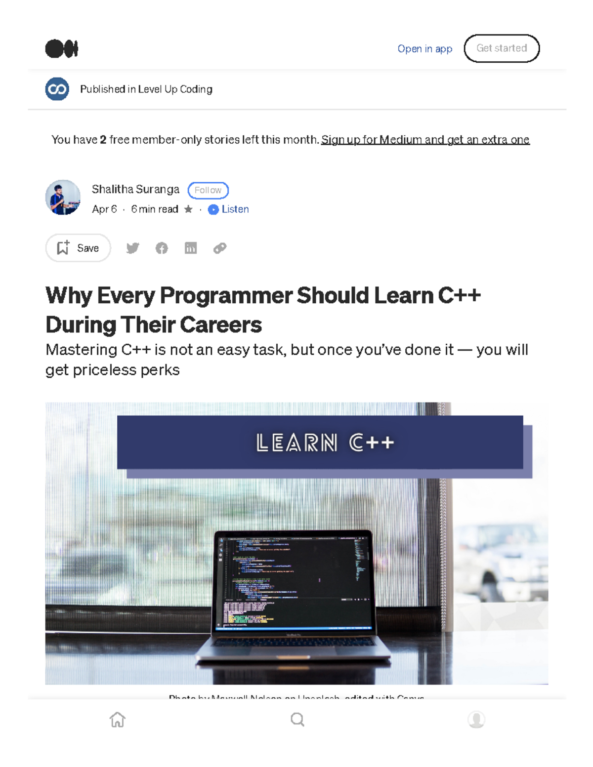 Why Every Programmer Should Learn C During Their Careers By Shalitha